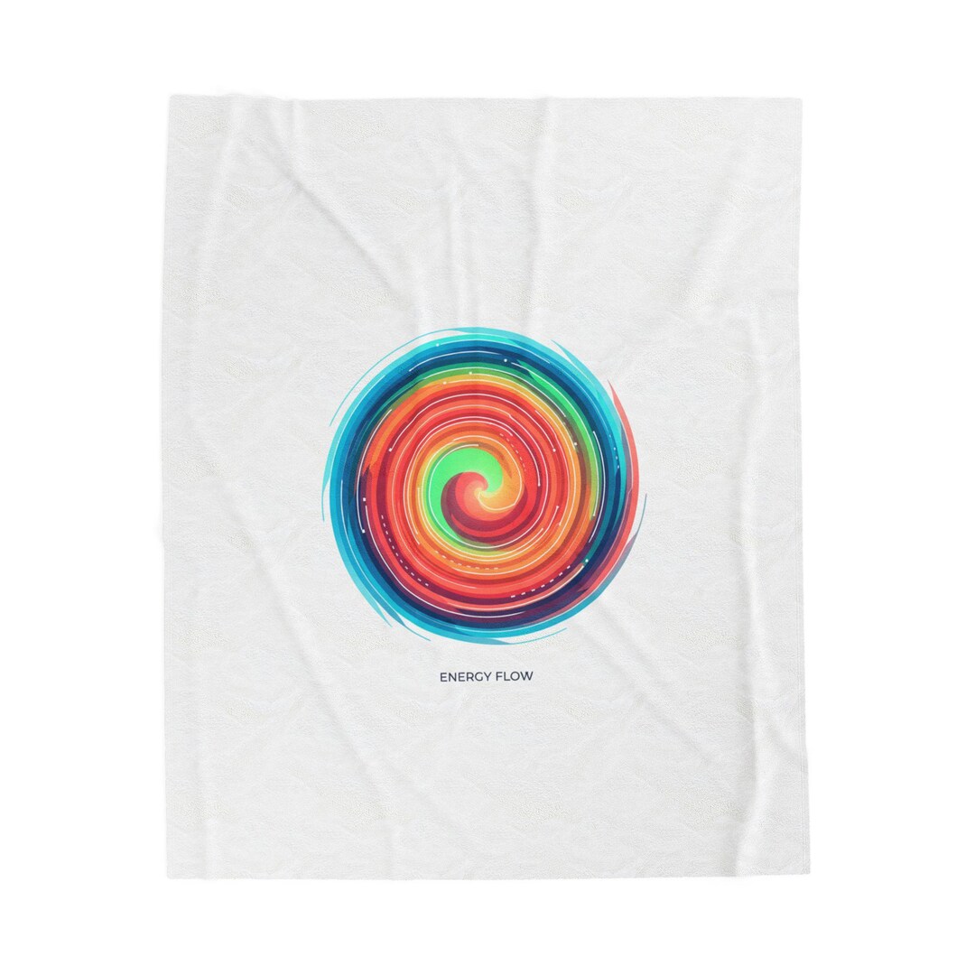 Thermographic Spiral Velveteen Plush Blanket | Heat Map Design ...