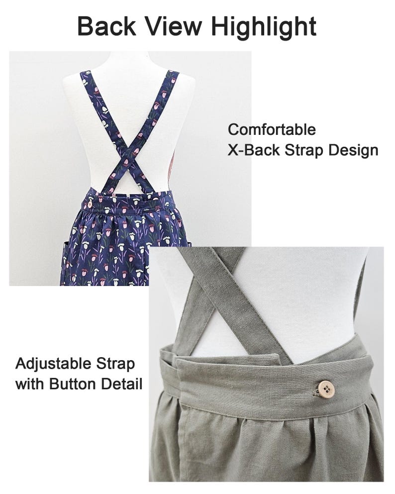 Pleated Cross Back Apron PDF Sewing Pattern | Beginner Friendly | A4 A0 ...