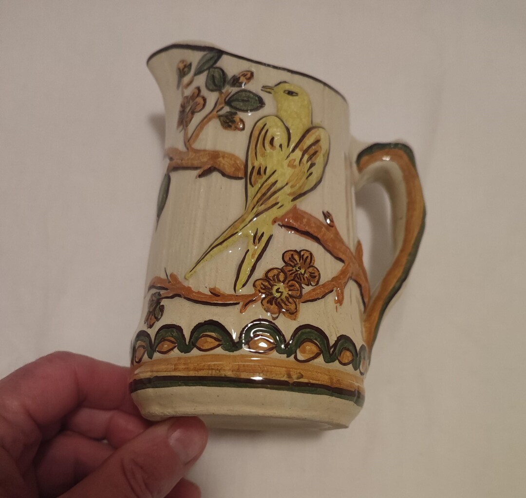 Vintage Spanish Pottery Jug, Maestre Biar Alicante, Handmade Artisan ...