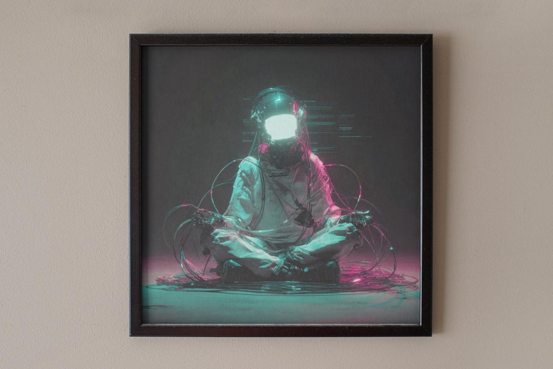 Cyber Netrunner Wall Art – Digital Ascension Hacker Art Print ...