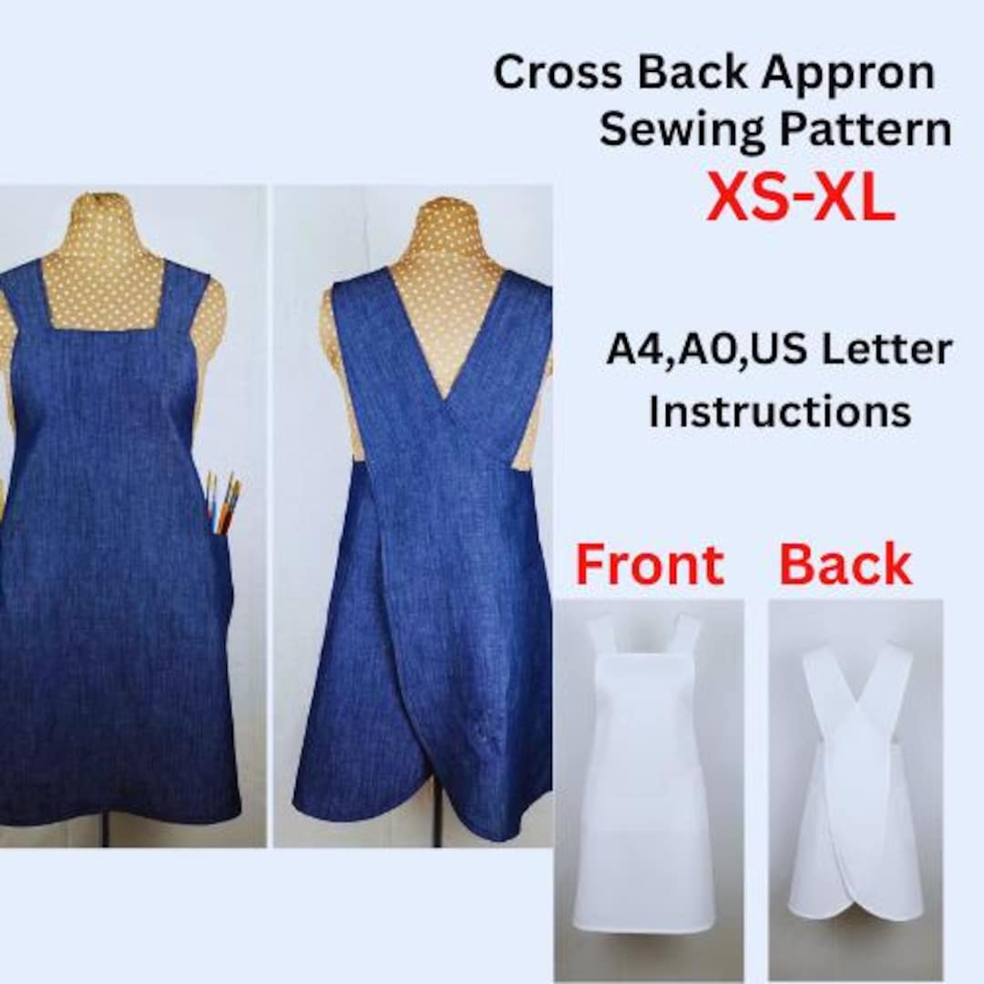 Cross-back Apron Sewing Pattern • Beginner Friendly (digital Download) - Etsy New Zealand