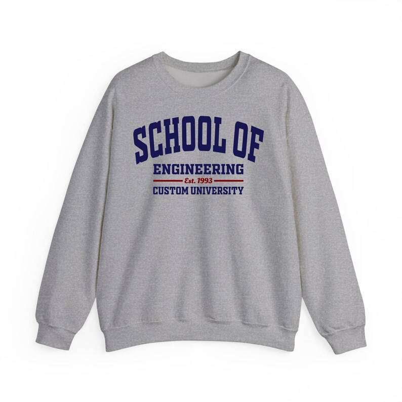 School of Engineering Custom University EST Date Sweatshirt Hoodie T ...