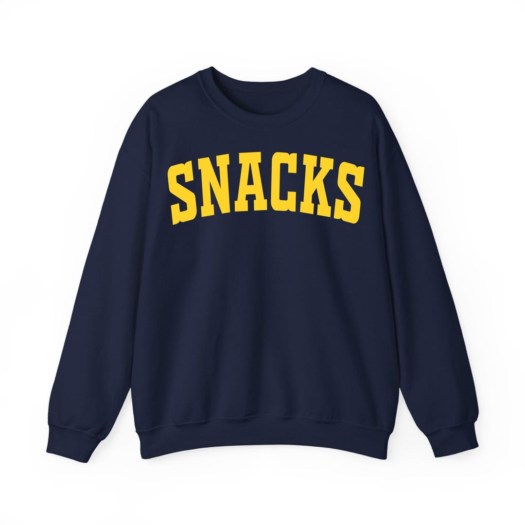 Snacks Sweatshirt Hoodie and T-shirt: Minimalist Foodie Munchies Funny ...