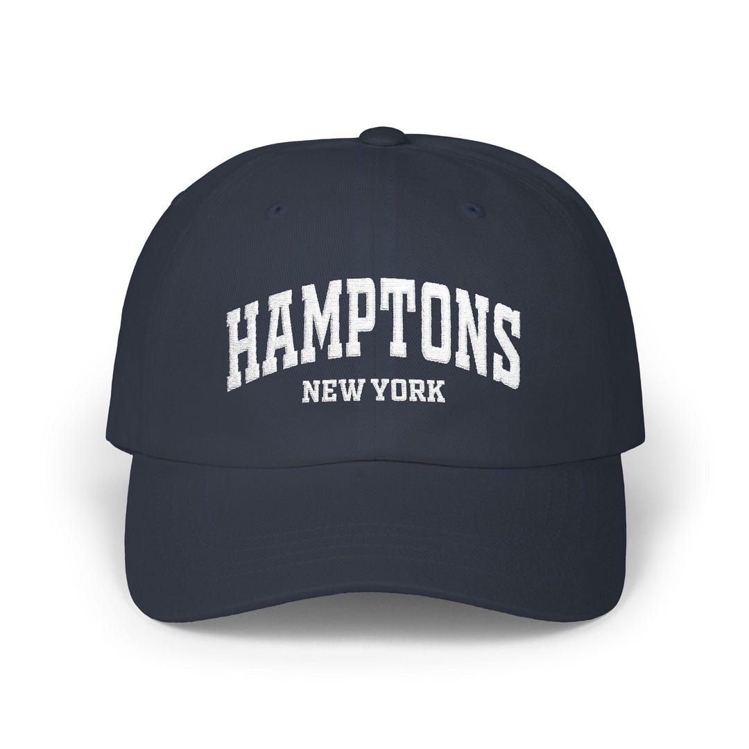 Hamptons New York Cap Hat Embroidery: Luxury Summer Beach Vacation East ...