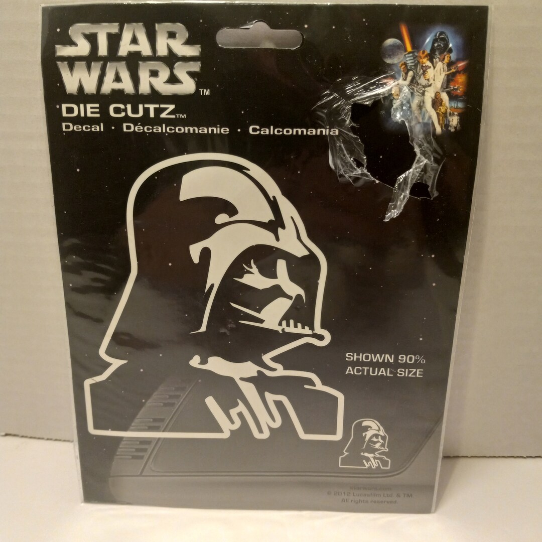 Star Wars Darth Vader Die Cutz Decal: White Vinyl - Etsy