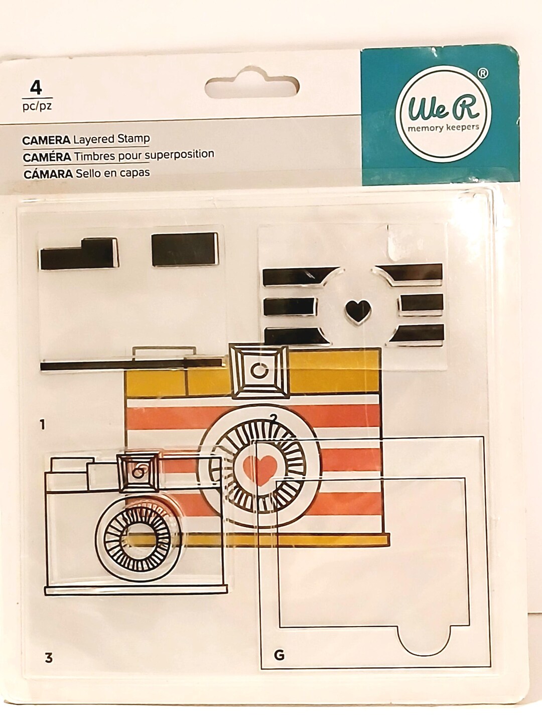 We R Memory Keepers Camera Layered Stamp Set for Scrapbooking ...