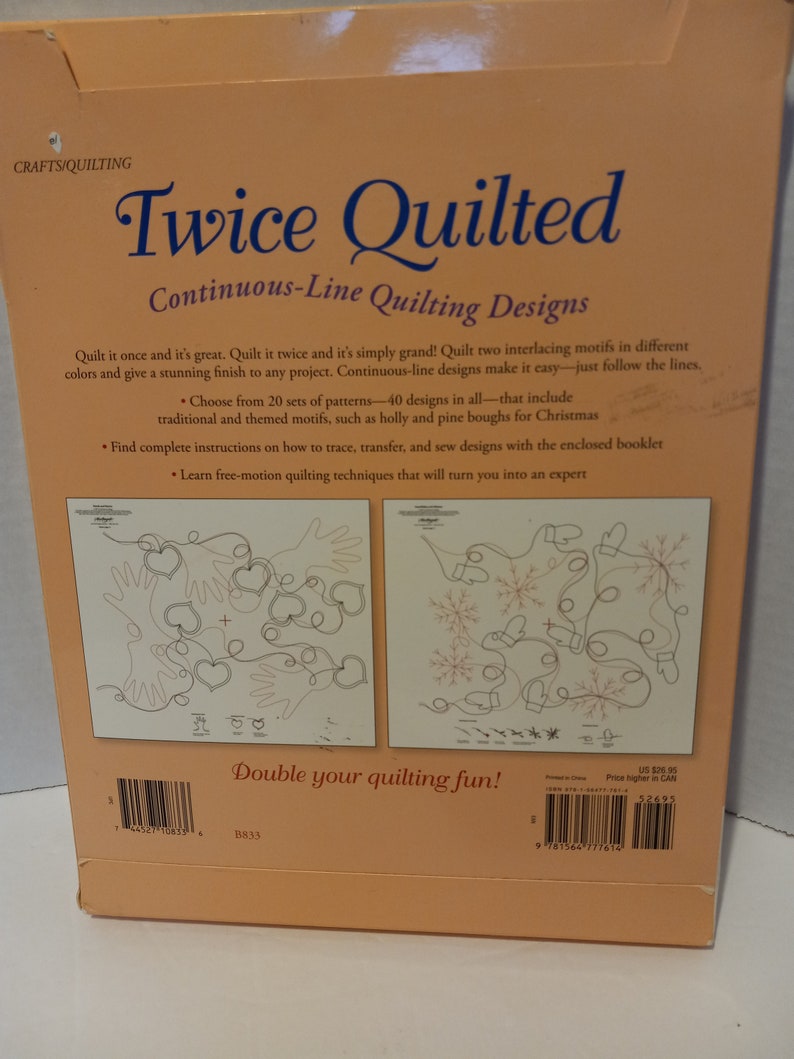 Twice Quilted: Continuous-line Quilting Designs, Quilt Patterns, 20 ...