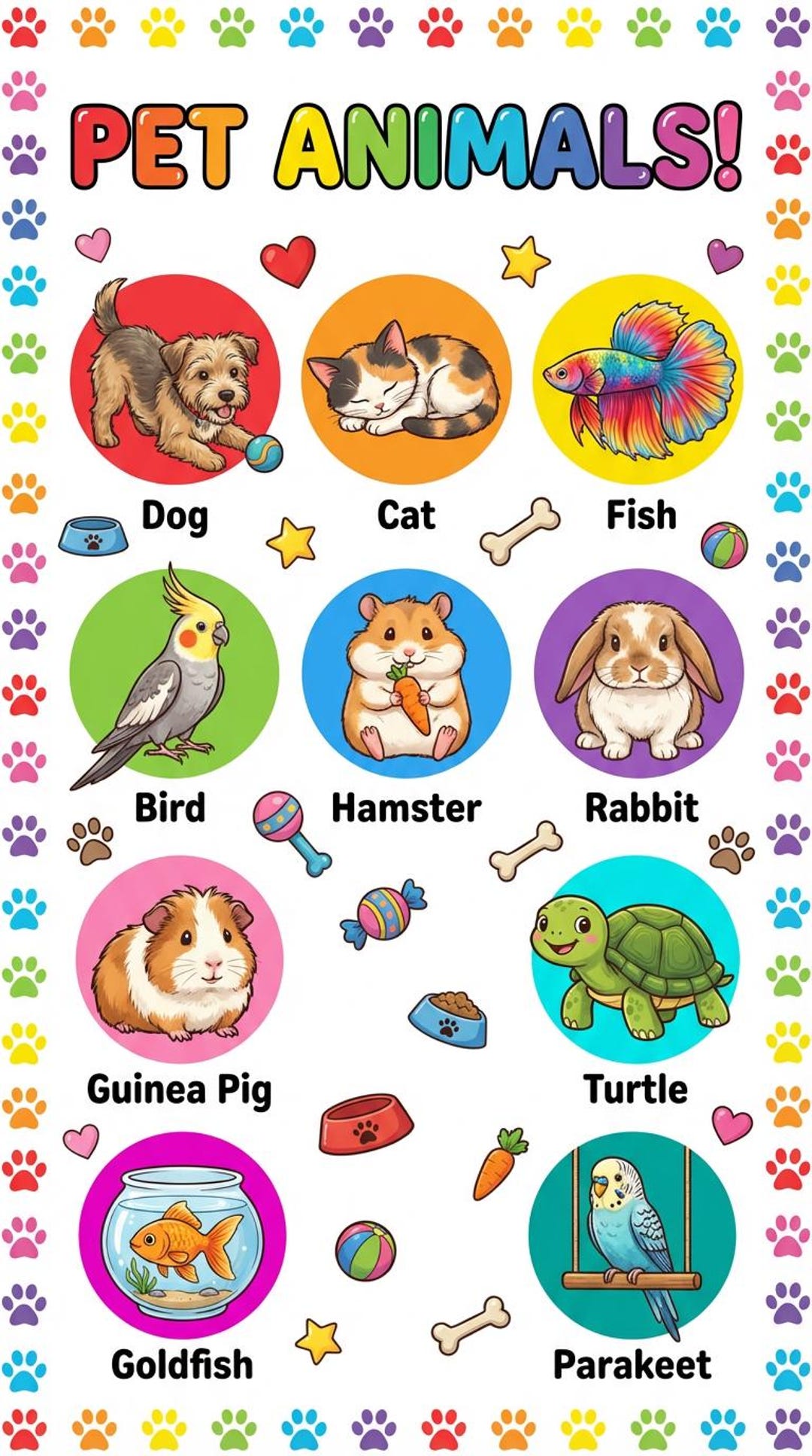 Pet Animals Classroom Poster Set | Teacher Decor (digital Download ...
