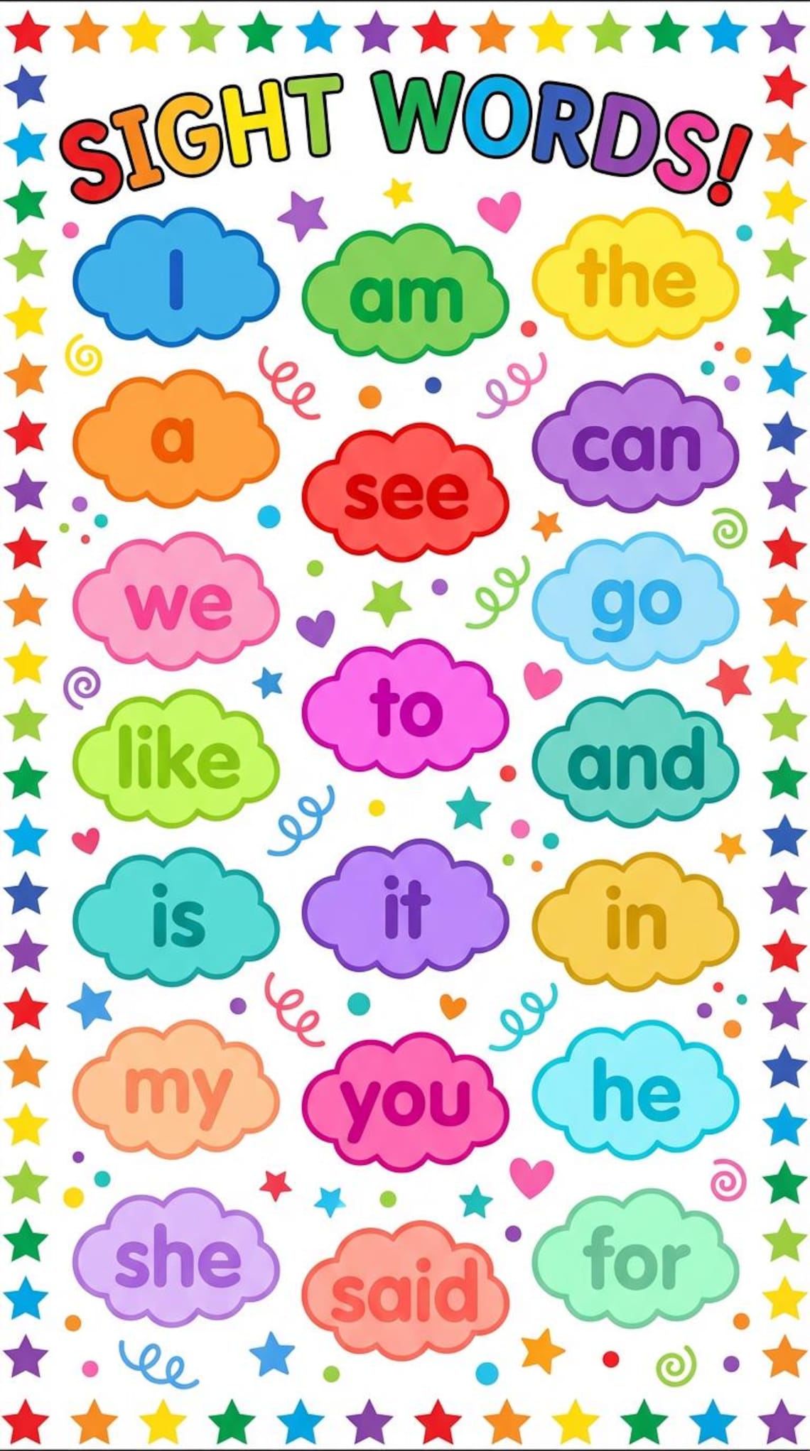 Preschool Learning Posters | Set of 5 Classroom Decor (digital Download ...