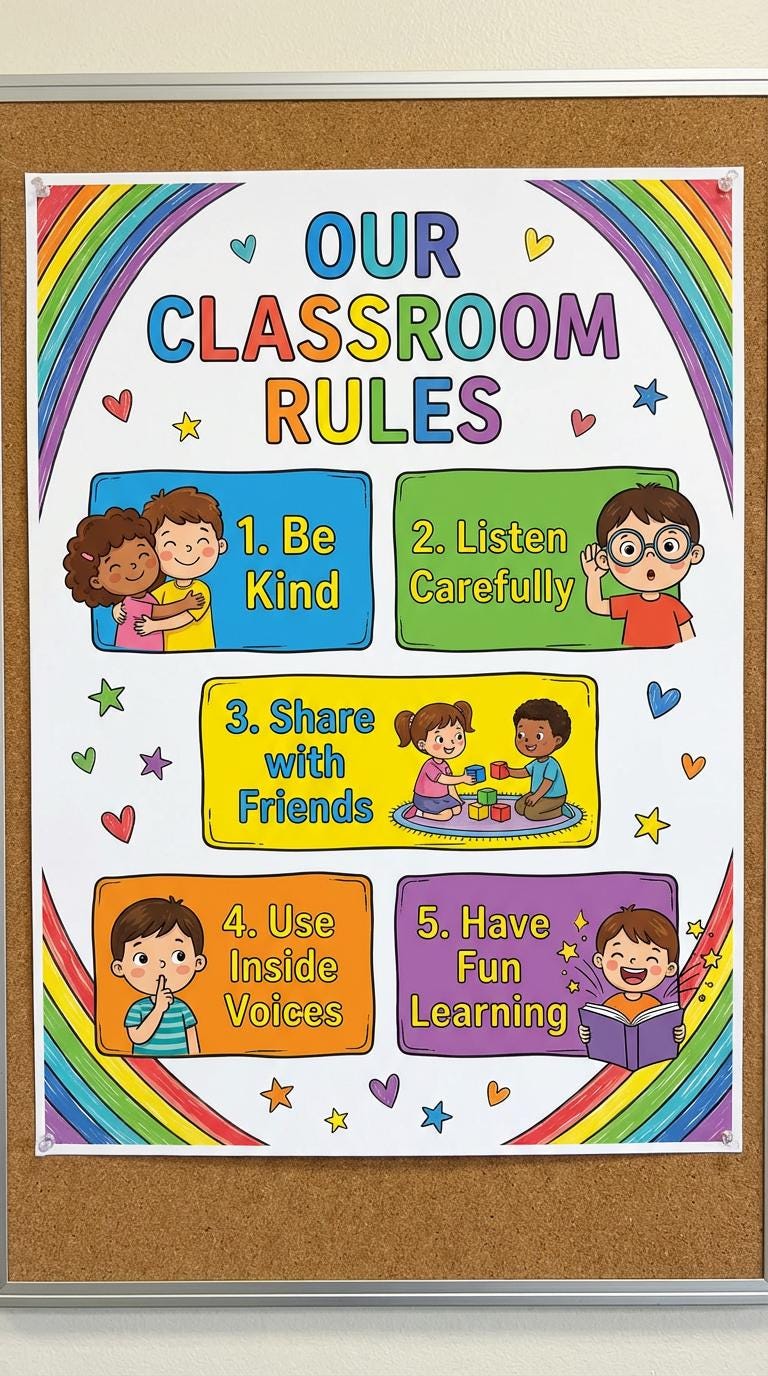 Preschool Learning Posters Set | Classroom Decor, Teacher Printables ...