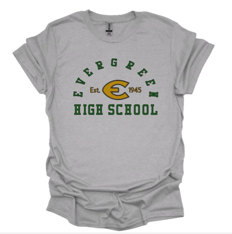 Evergreen High School Est. 1945 T-shirt. Multiple Color Options to ...