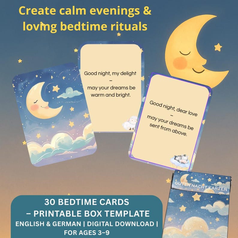 Bedtime Routine Cards for Kids | Printable Sleep Cards | Night Routine ...