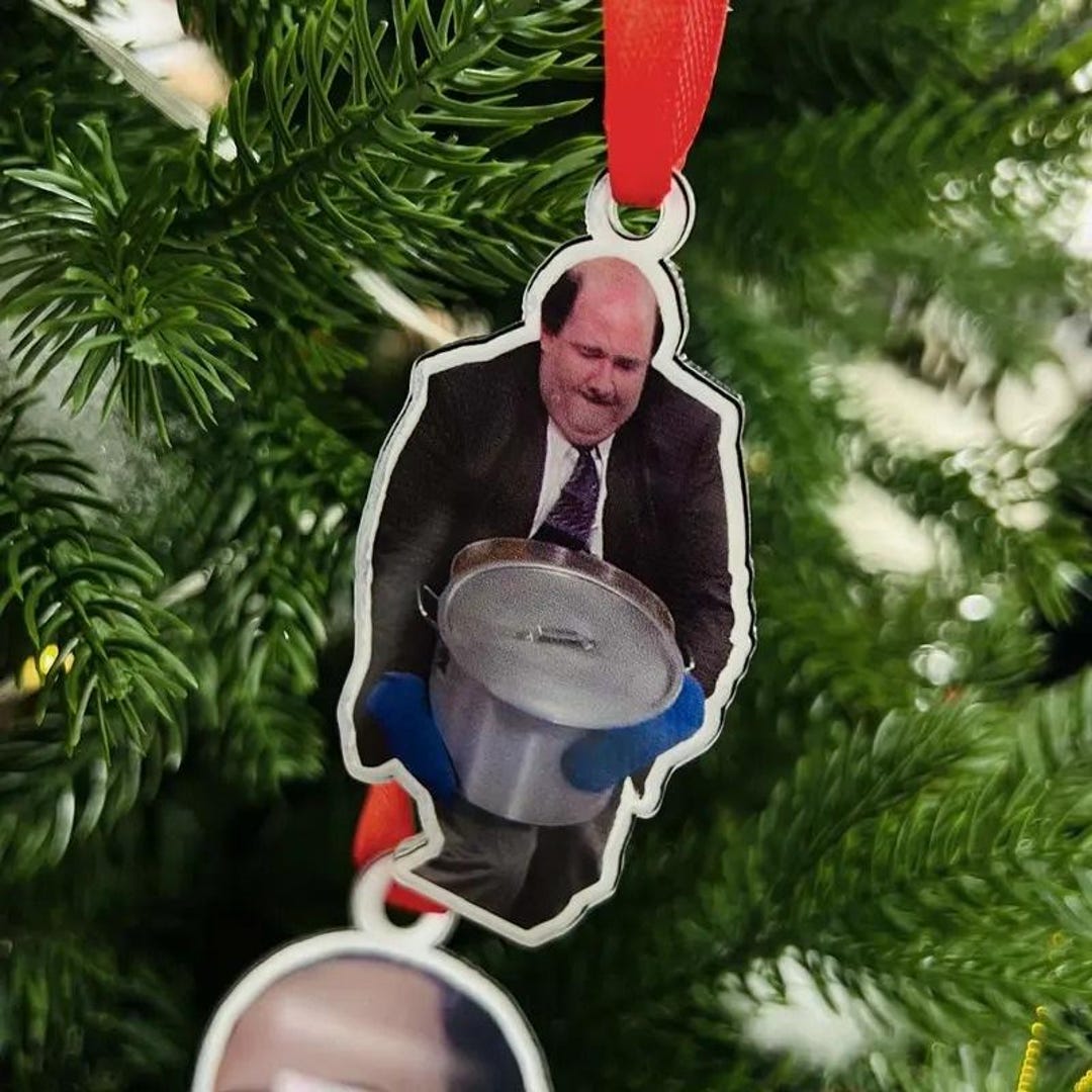 The Office Christmas Acrylic Ornament, Best Boss Ever Dwight Schrute ...