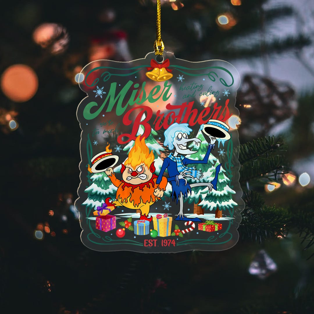 Miser Brothers Snow Miser Heat Miser Christmas Ornament, Miser Brothers ...