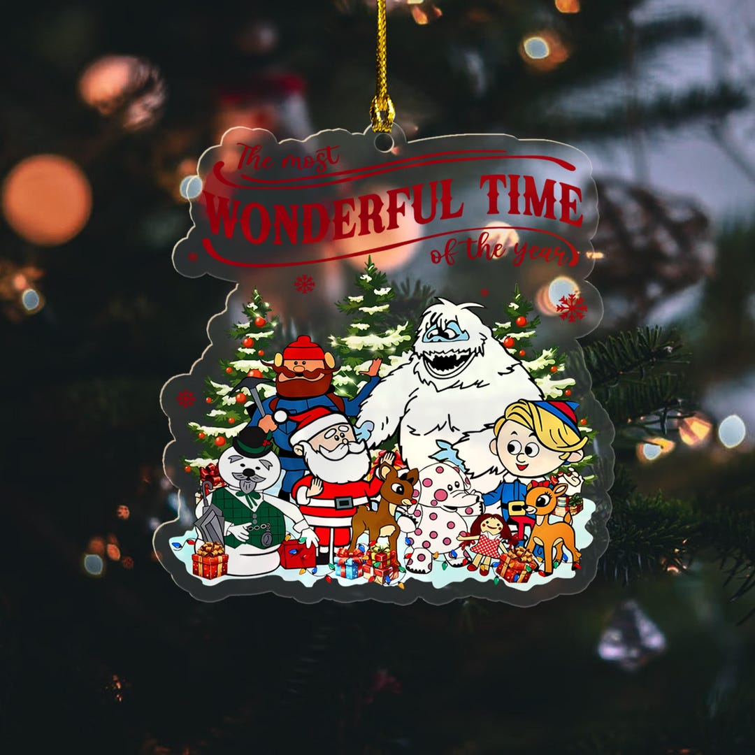 Rudolph the Red Nosed Reindeer Ornament, Wonderful Time Frosty Snowman ...