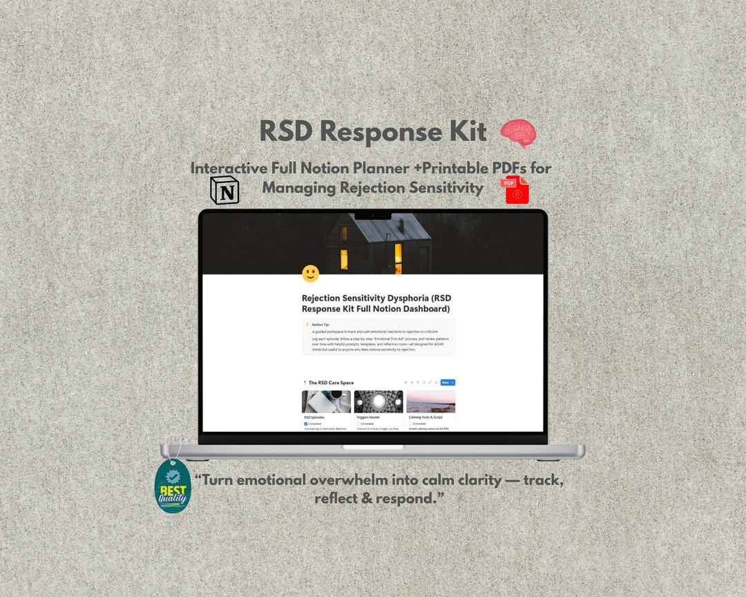 RSD Response Kit | Rejection Sensitivity Kit (digital Download) - Etsy
