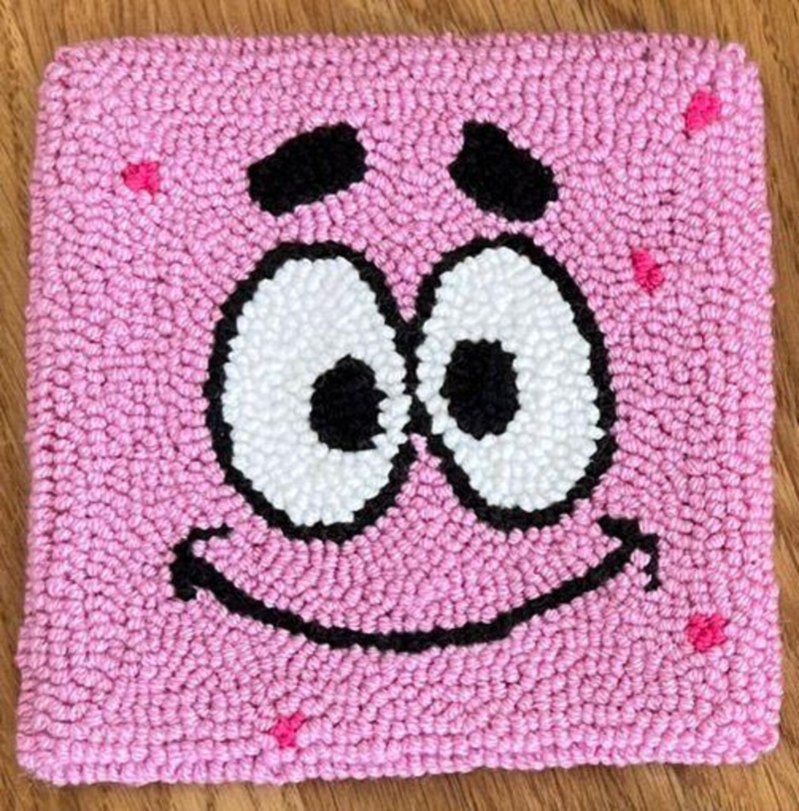 Cartoon Sponge Punch Needle Coaster, Cartoon Mug Mats, Fun Drink Rug ...