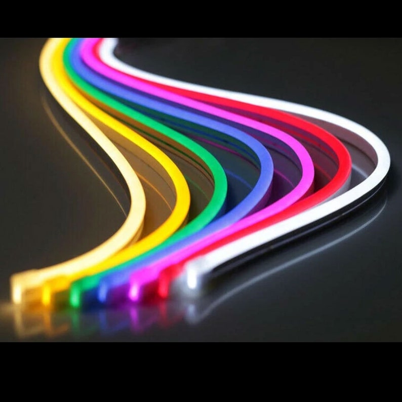 LED Single Color Mini Flex Neon Lights 12V - Etsy