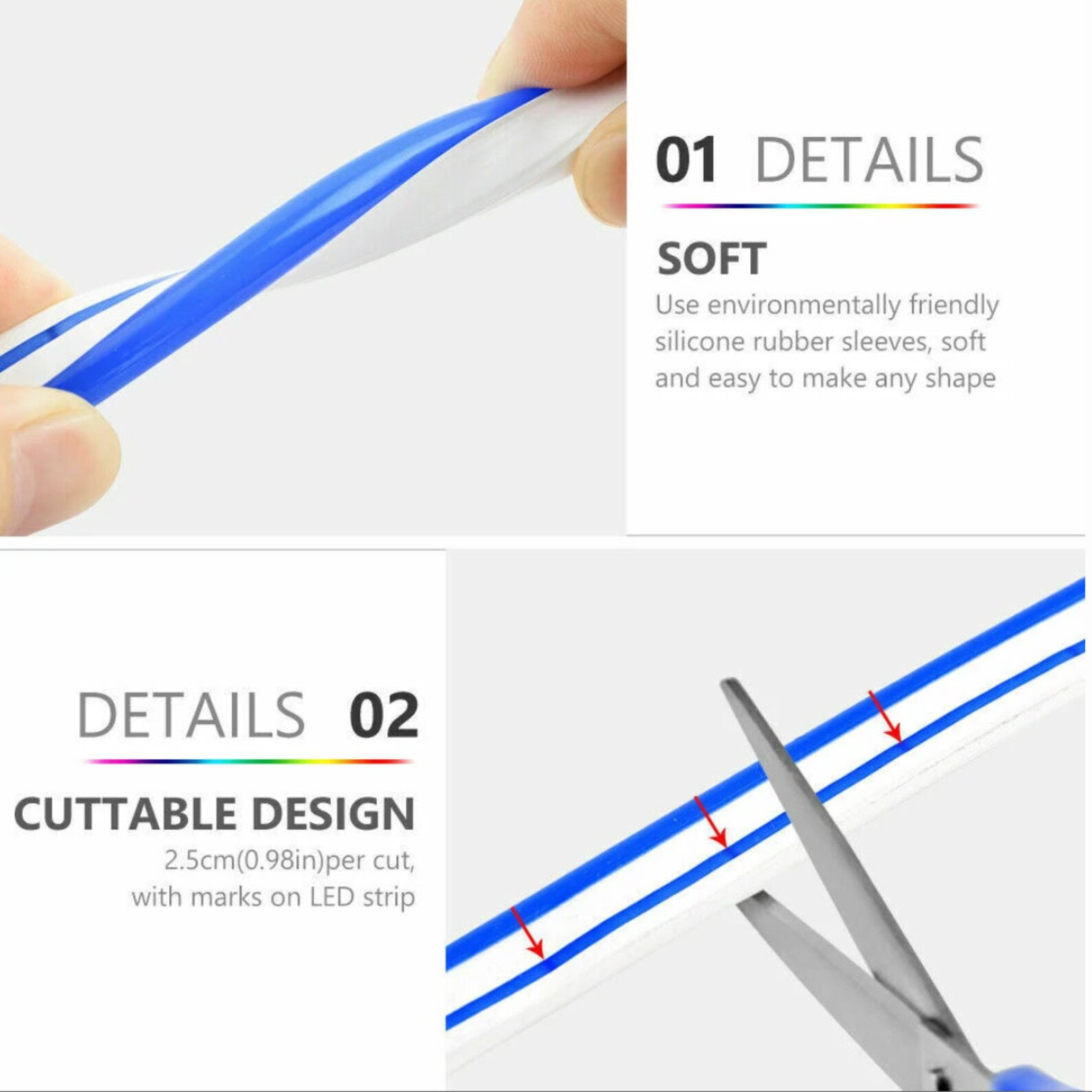 LED Single Color Mini Flex Neon Lights 12V - Etsy