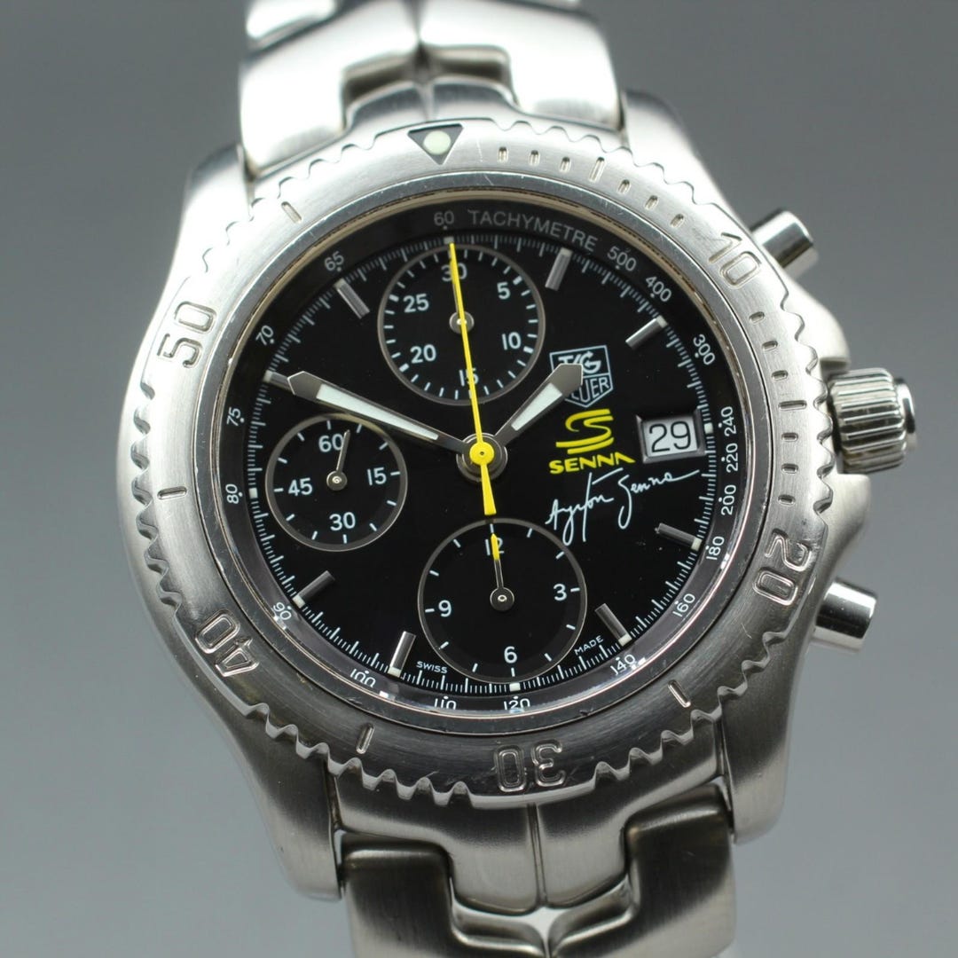 Exc+5* Limited TAG HEUER Link Ayrton Senna CT2115 Automatic Boy's Watch ...