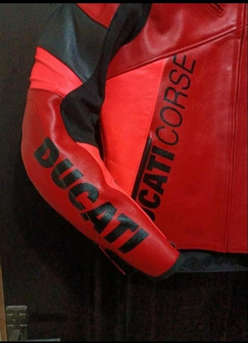 Ducati Corse Leather Racing Jacket for Men Motorcycle Gear - Etsy