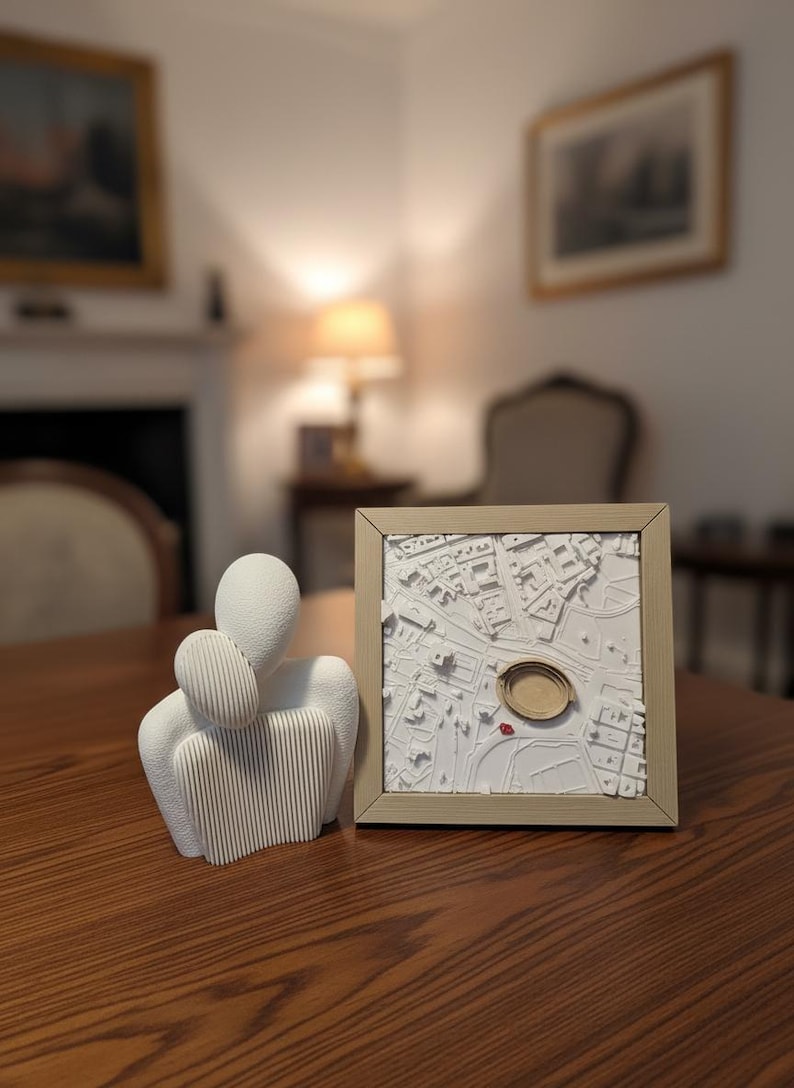Custom 3D Printed City Map With Hugging Couple Sculpture – Personalised Valentine’s Day Gift - Etsy