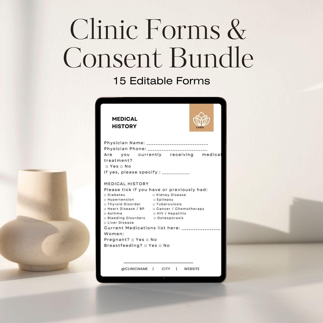 Clinic Forms & Consent Bundle | 15 Editable Dental Pdfs - Etsy