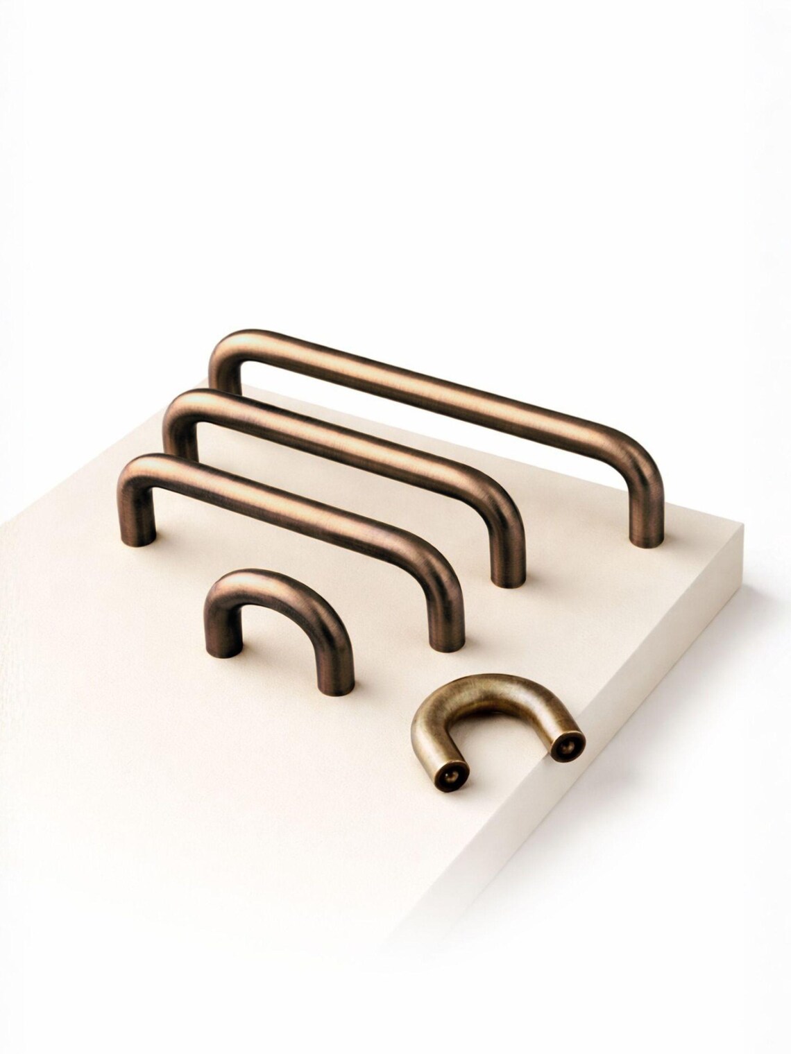 Antique Brass Pantry Door Handles – Minimalist Solid Brass Handle ...