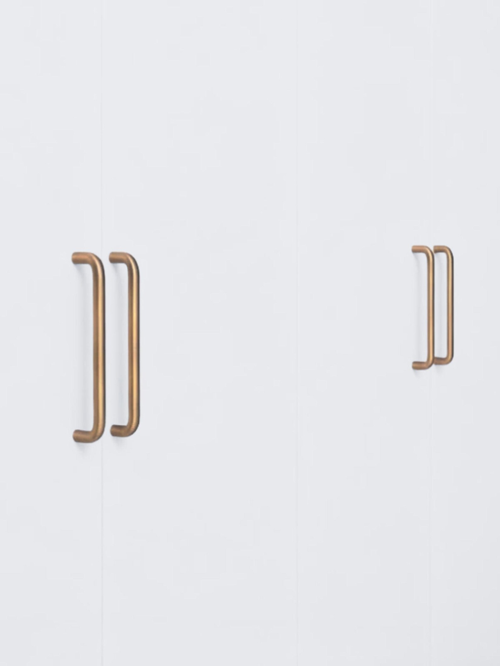 Antique Brass Pantry Door Handles – Minimalist Solid Brass Handle ...