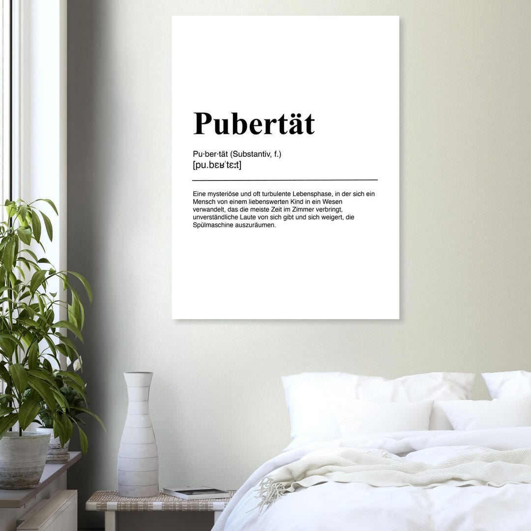 Poster: Grammar Dictionary "puberty" - Etsy