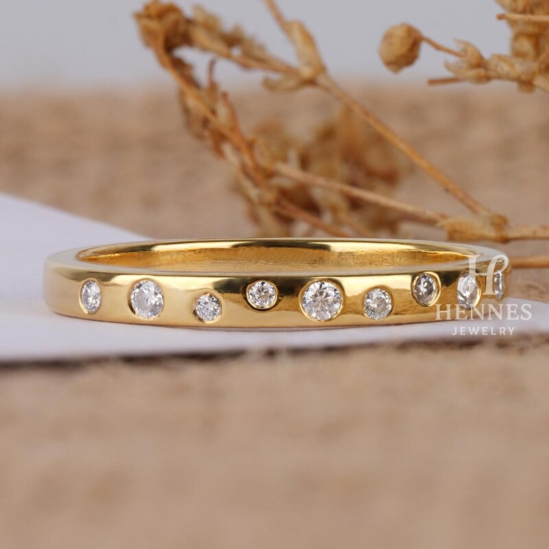 Flush Set Ring - Etsy