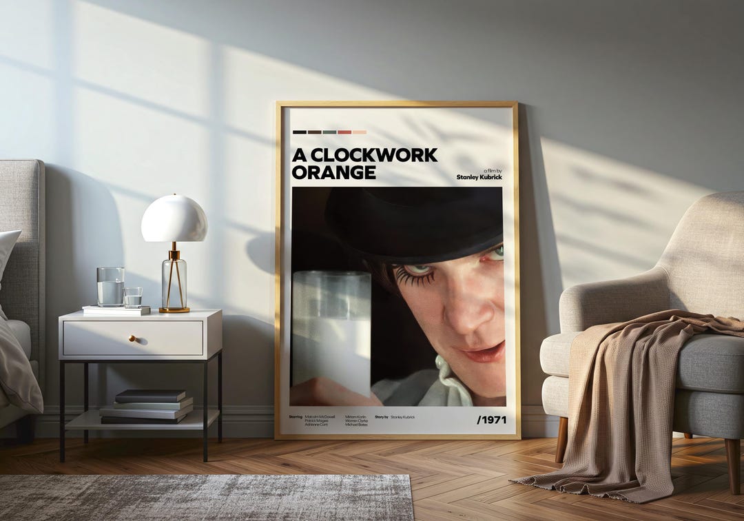 A Clockwork Orange Movie Poster – Stanley Kubrick Cult Film Art Print ...