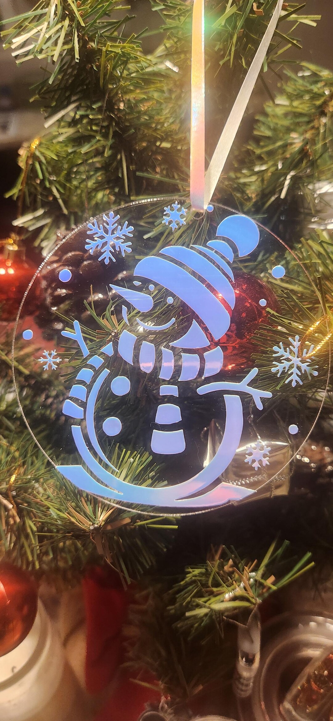 Glow in the Dark Snowman Ornament - Etsy