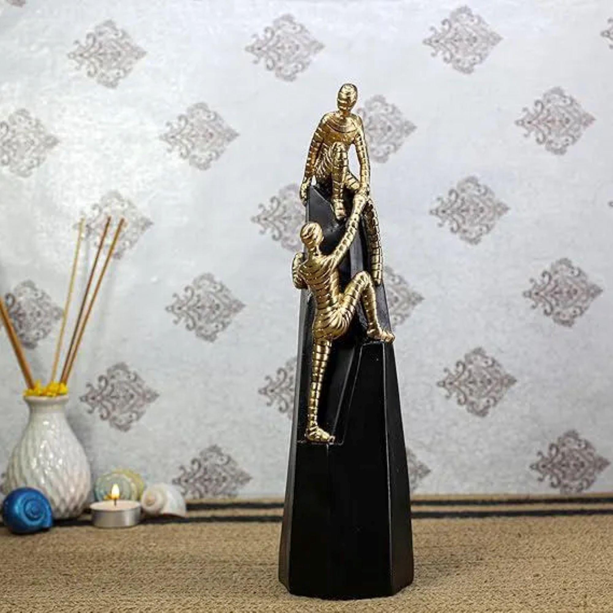 Teamwork & Partnership Statue | "the Helping Hand" Climbing Figures ...