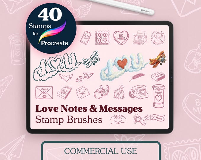 80 Love Relationship Word Art Procreate Stamp Brush Set - Etsy Canada
