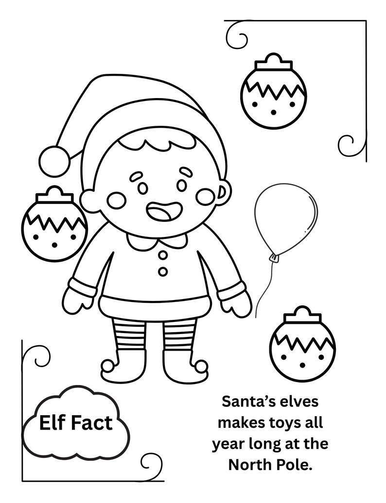 Santa Fun Facts & Colouring Pages for Kids – Christmas Printable ...