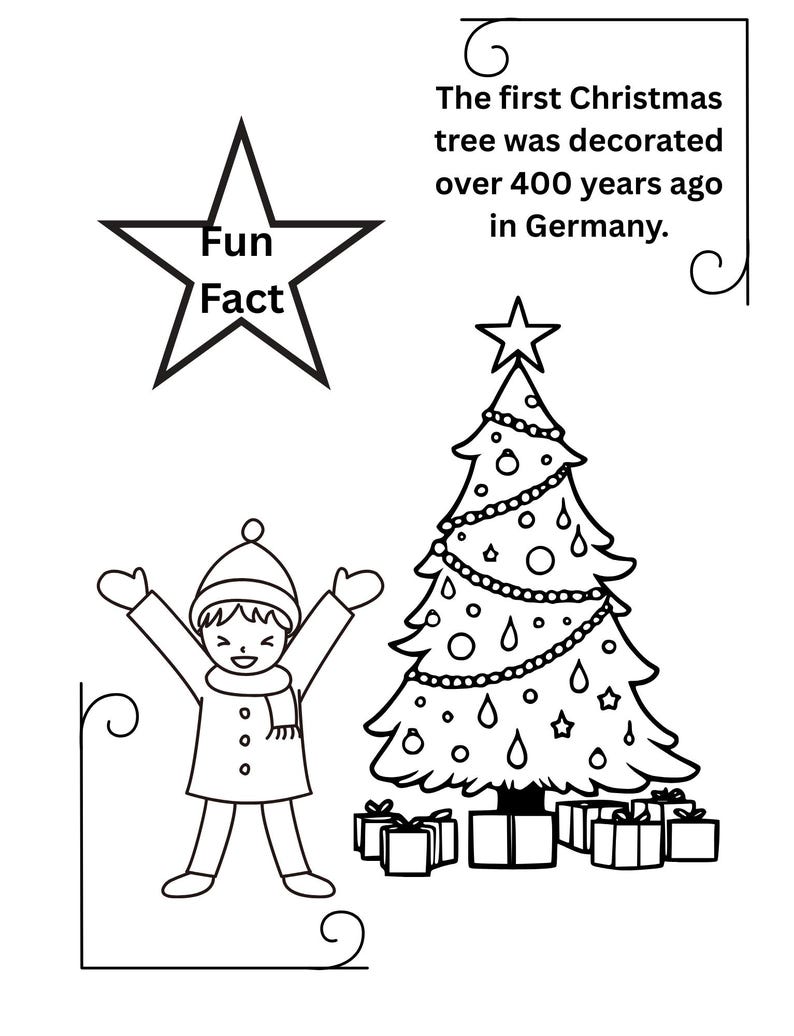 Santa Fun Facts & Colouring Pages for Kids – Christmas Printable ...