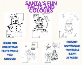 Santa Fun Facts & Colouring Pages for Kids – Christmas Printable ...