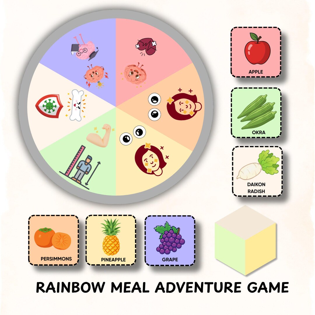 Rainbow Color Food Learning | Preschool Healthy Food Choices Activity ...