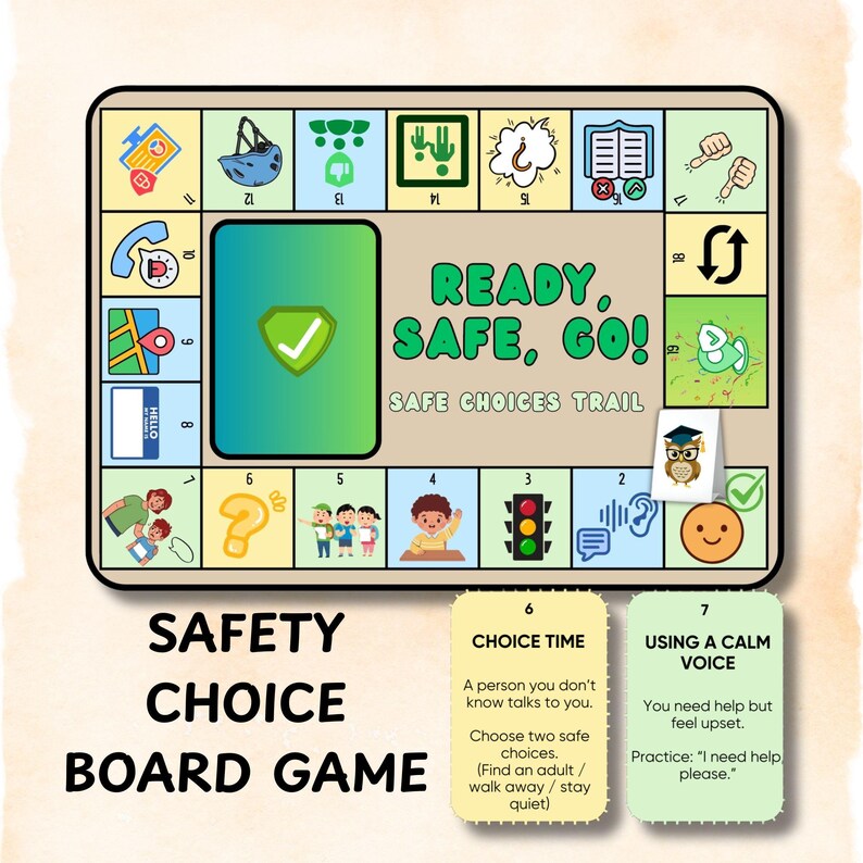 Safe Choices Adventure Board Game | Preschool Safety & PBS Activity ...
