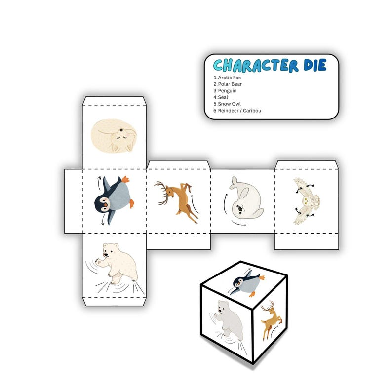 Arctic Animals Imaginative Play Game | Movement Dice & Storytelling ...
