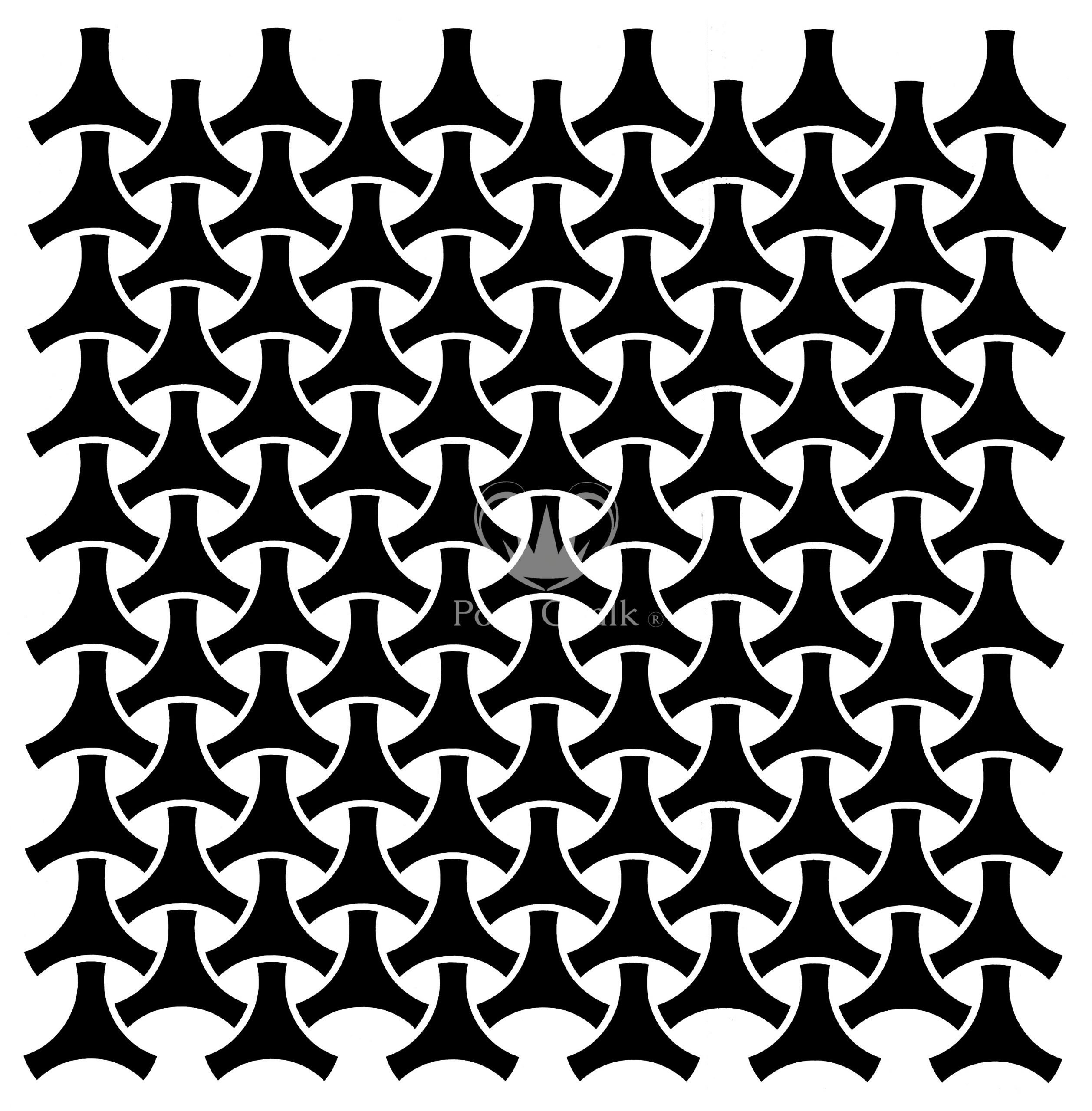 Geo Weave Posh Chalk Premium Stencil - Etsy