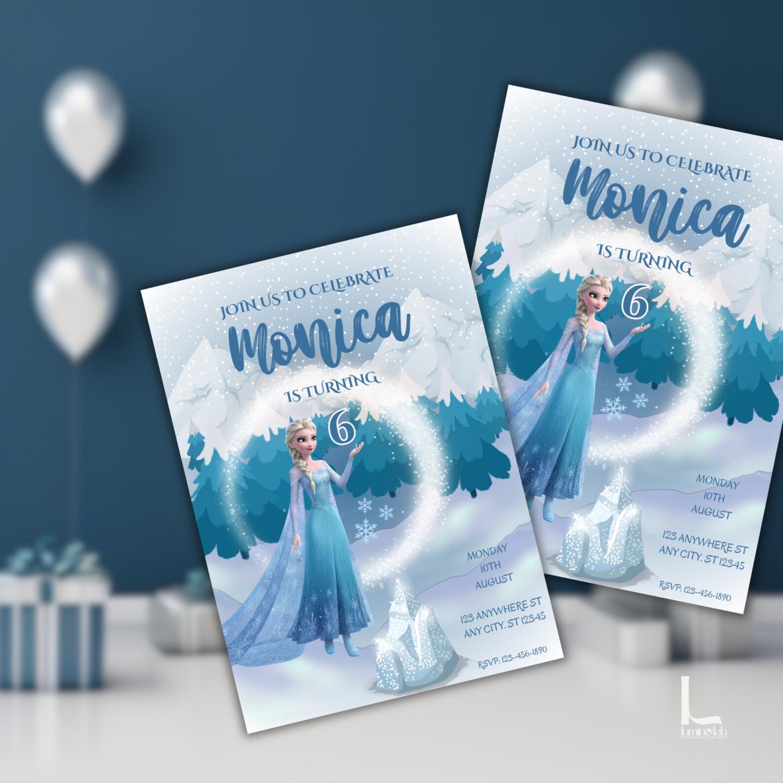 Editable Frozen 6th Birthday Invitation Template, Printable Frozen Elsa ...