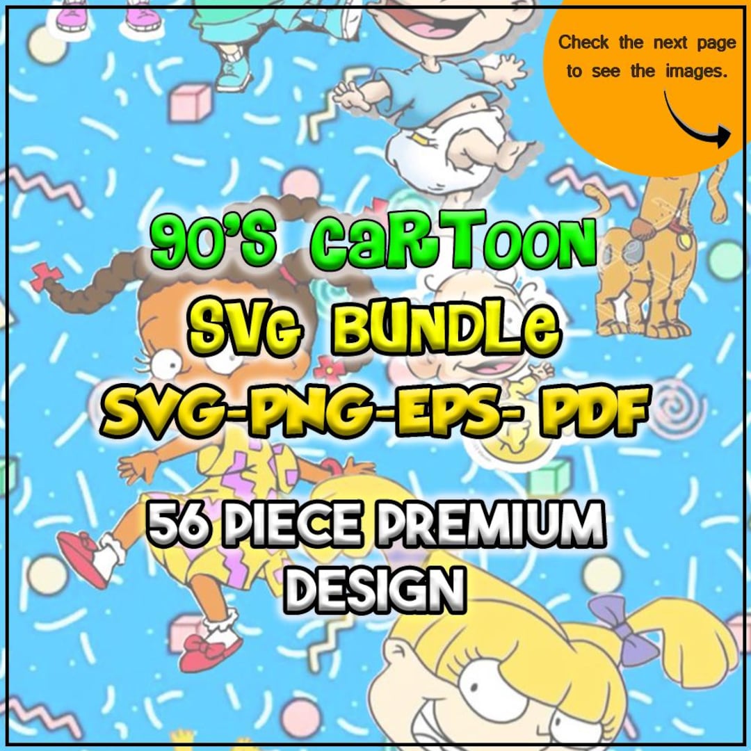 90's Cartoon SVG Bundle, Cartoon Clip Art (digital Download) - Etsy