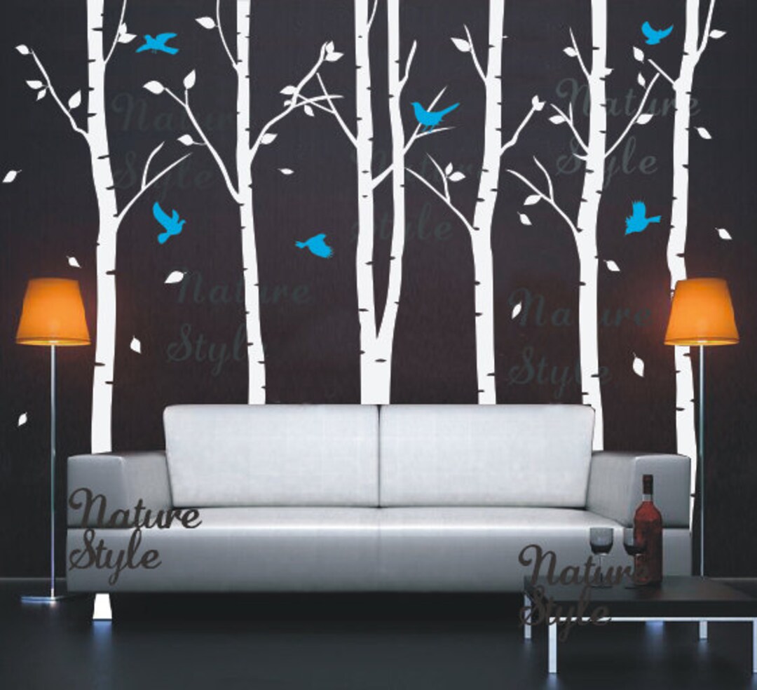 FREE SHIPPING Birch Tree Wall Decal Nature Forest Baby - Etsy
