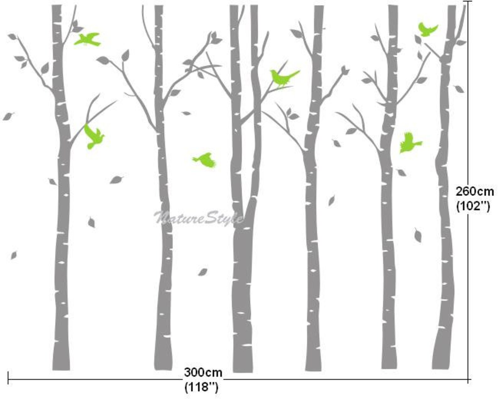 Birch Trees Wall Decal Kids Nursery Wall Decal Living Room - Etsy