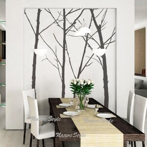 Wall Decal Tree Wall Decal Party Winter Trees Decal Nursery - Etsy