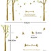 3 Birch Tree With Flying Birds and Letters-vinyl Wall Decal,sticker ...