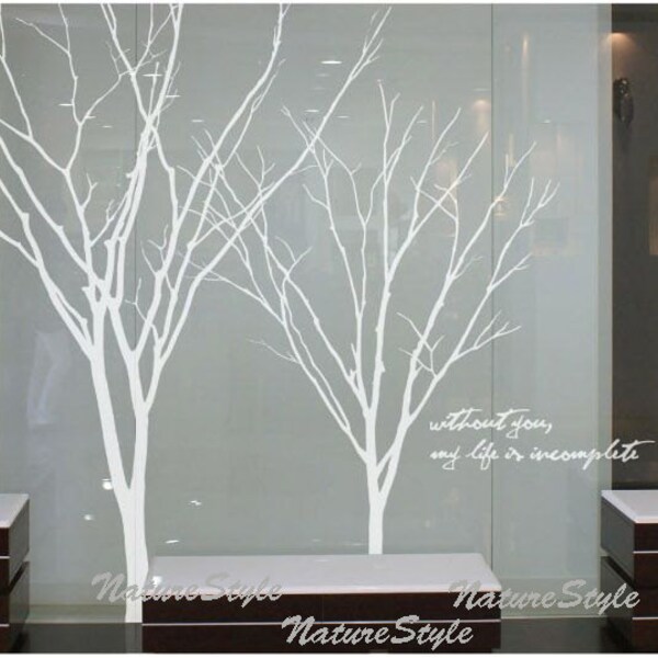 Winter Tree Decal - Etsy