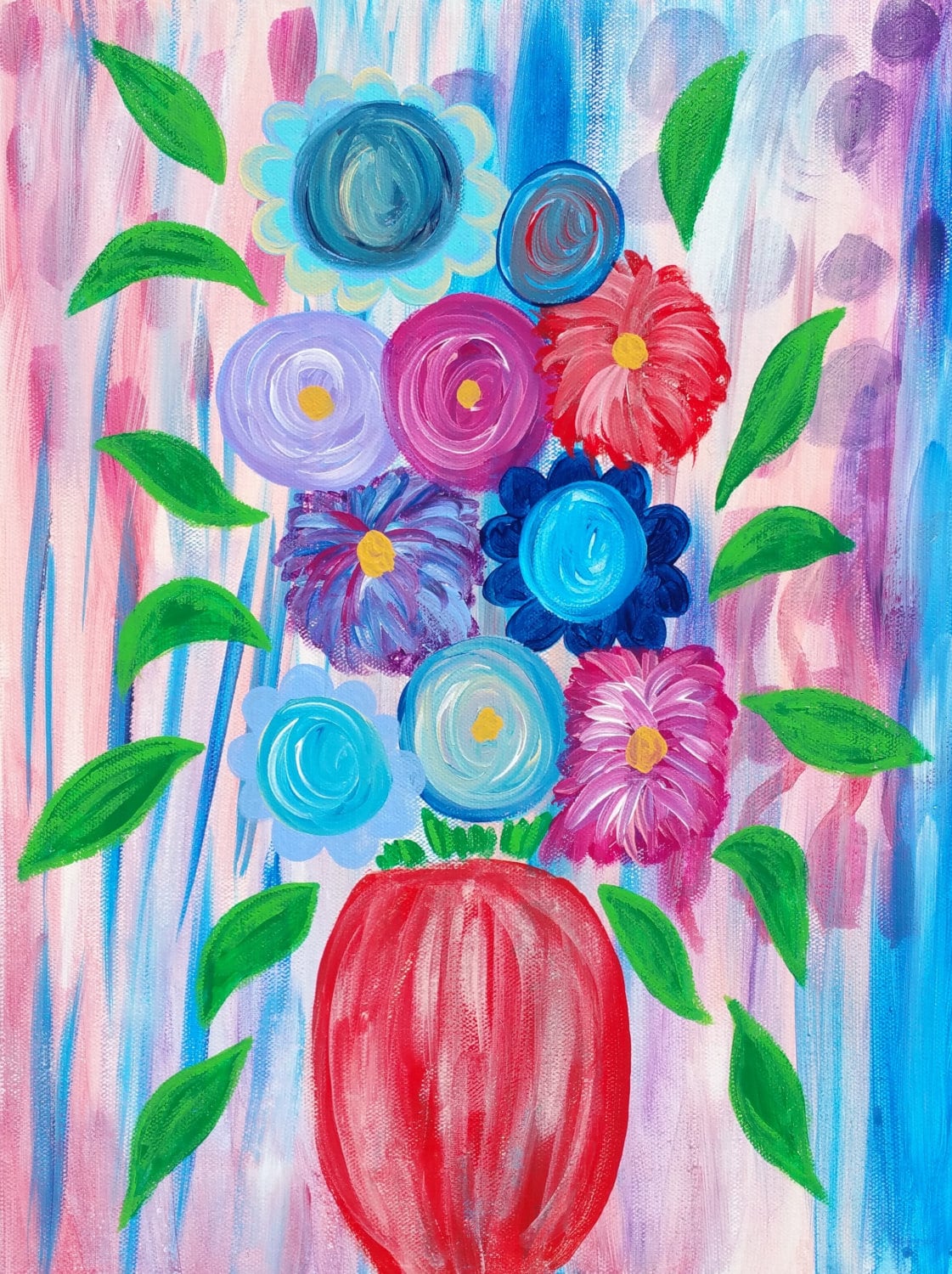 Kerri Ambrosino Original Painting Modern Abstract Art 12x16 Mexican ...